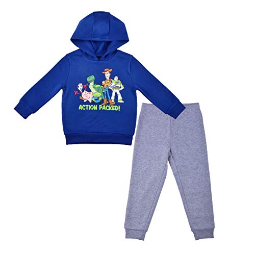 Disney Toy Story Hoodie and Jogger Pant Set, Comfy Active Wear for Kids, Navy and Gray, Size 3T