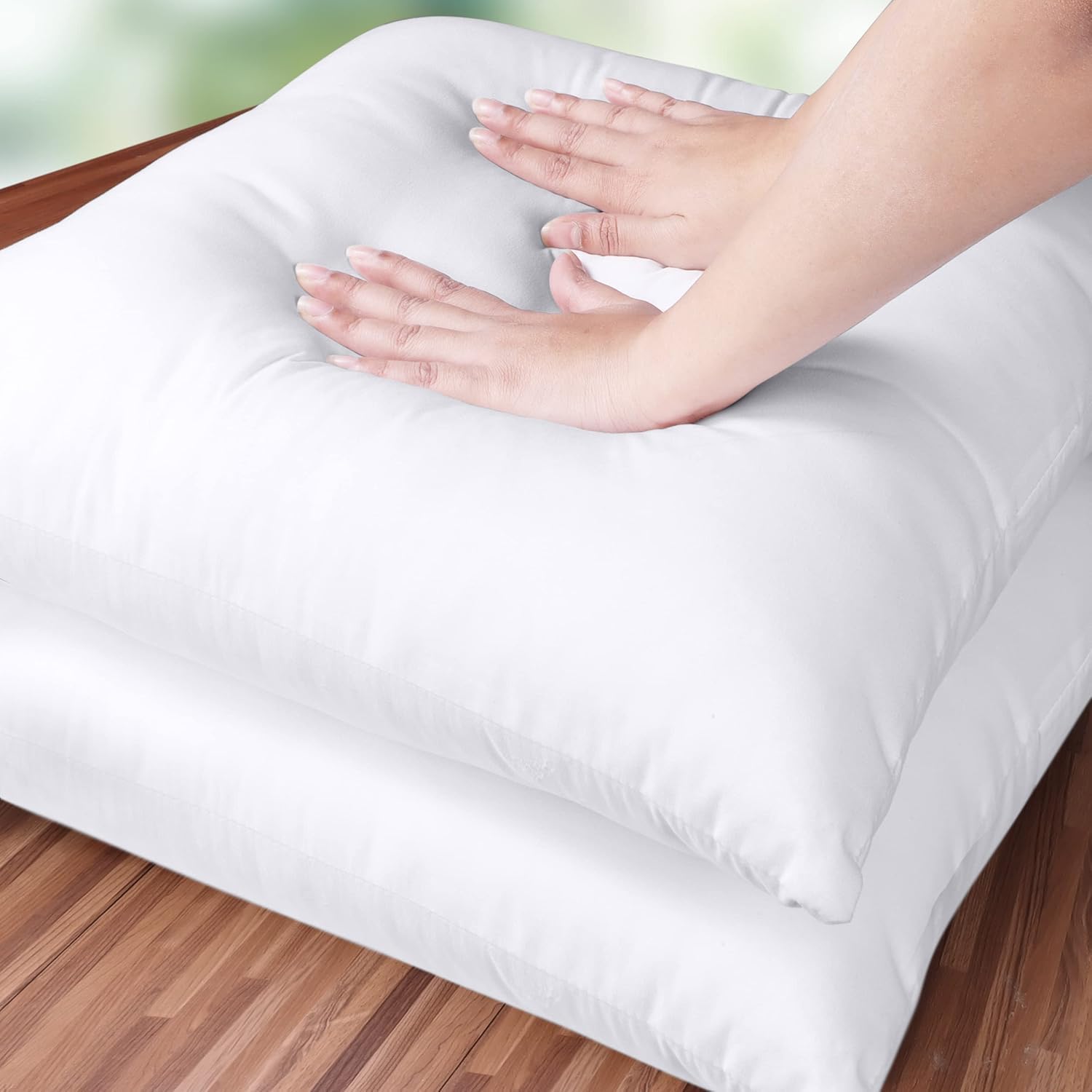 Utopia Bedding Throw Pillows Insert (Pack of 2, White) - 24 x 24 Inches Bed and Couch Pillows - Indoor Decorative Pillow