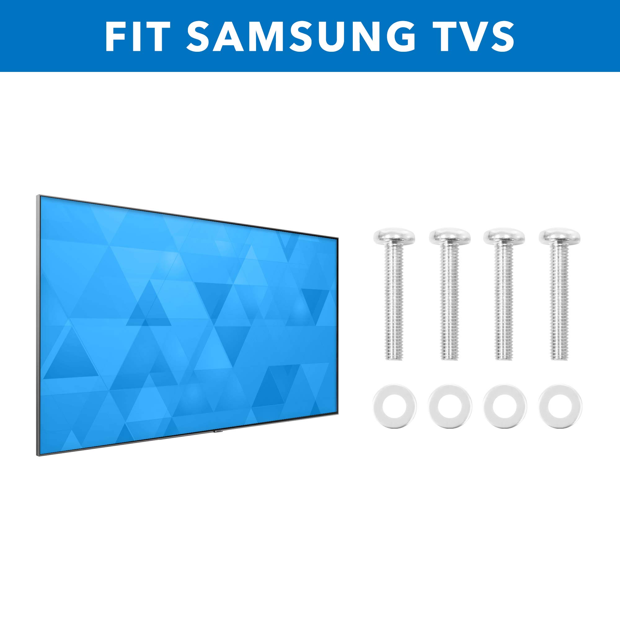 MOUNT-IT! M8 Screws for Samsung TV [M8 x 45mm, Pitch 1.25mm] Stainless Solid Steel Screw Bolts for Wall Mounting | Samsung 7, 8 9 Series Compatible (Silver)