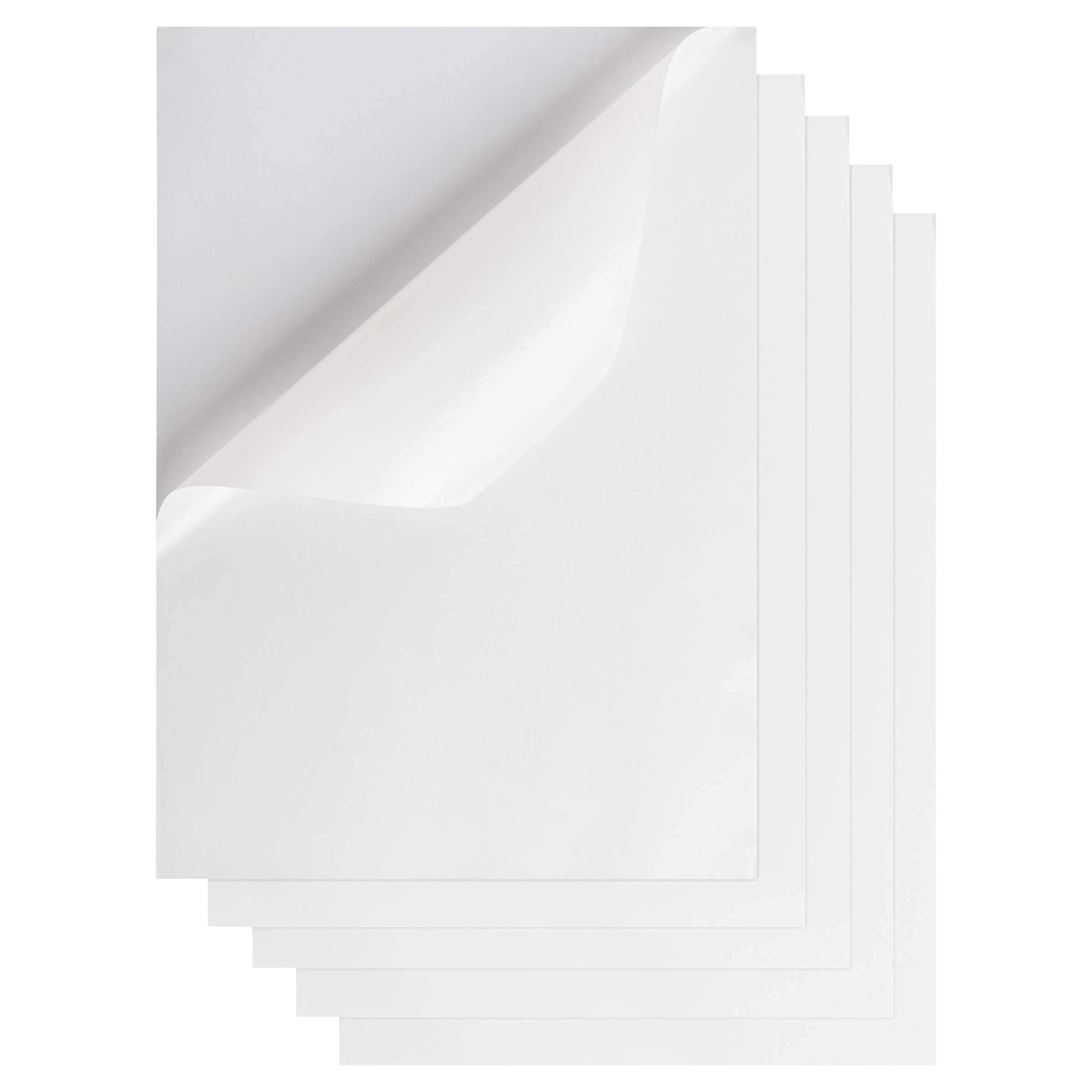 Avarrix Australia A4 Sticker Paper, Paper-Based Glossy White, 50 Sheets, Self Adhesive Premium Glossy Sticker Paper for Laser Printer Only, 80gsm Thickness Printable Label Sheets
