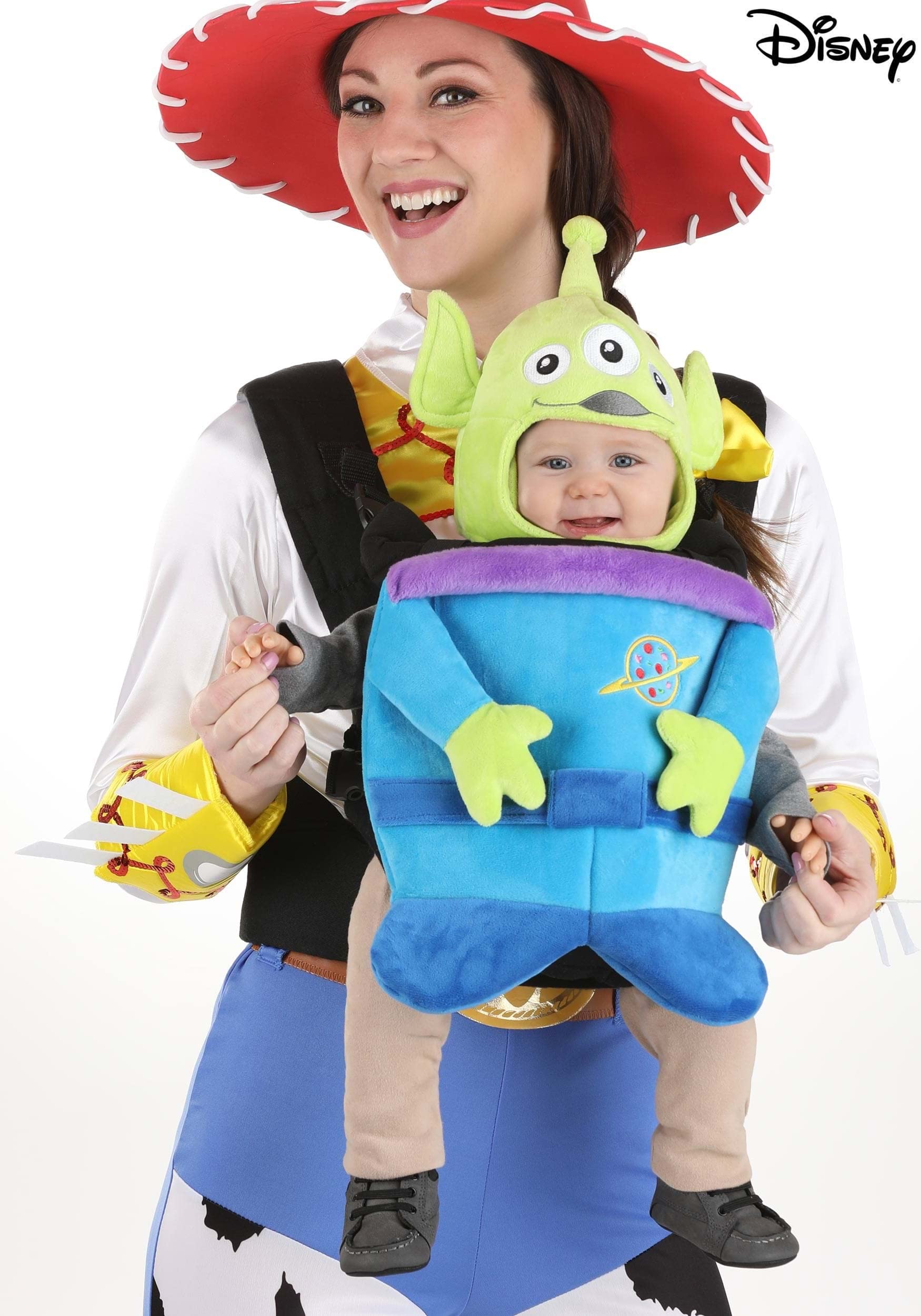 elope Disney Toy Story Little Alien Space Men Baby Carrier Cover Costume, Infant Halloween Costume Character Standard - Multicolor