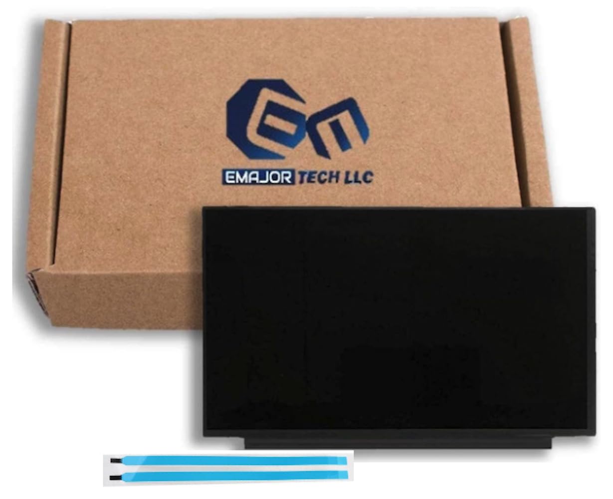 EM EMAJOR TECH New Screen Replacement for NV156FHM-NX1 V8.0 1920X1080 FHD 120Hz Non-Touch Replacement LED Screen Display with Set of Adhesive Tape