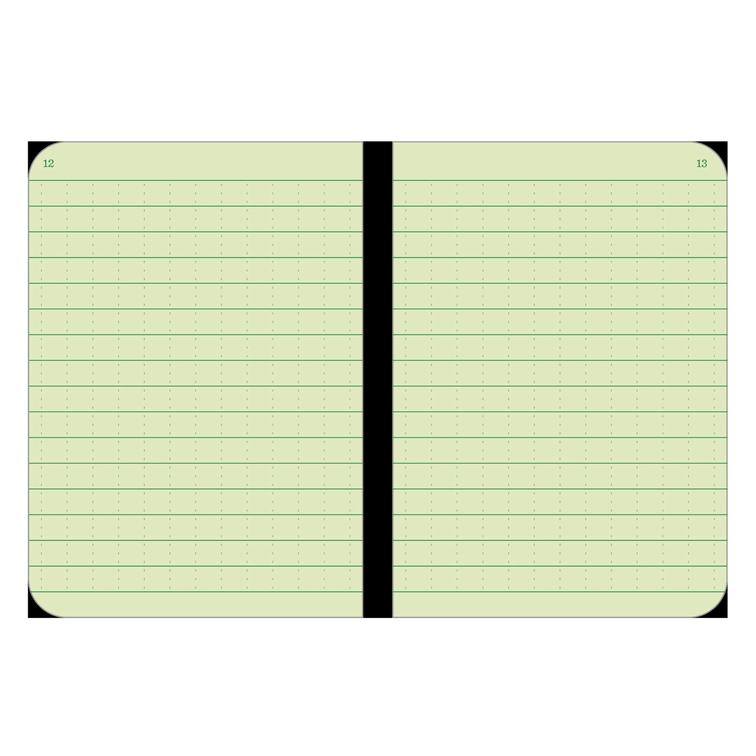 Rite in the Rain Weatherproof Mini-Stapled Notebook, 3 1/4" x 4 5/8", Green Cover, Universal Pattern, 3 Pack (No. 971FX-M), 4.625 x 3.5 x 0.125