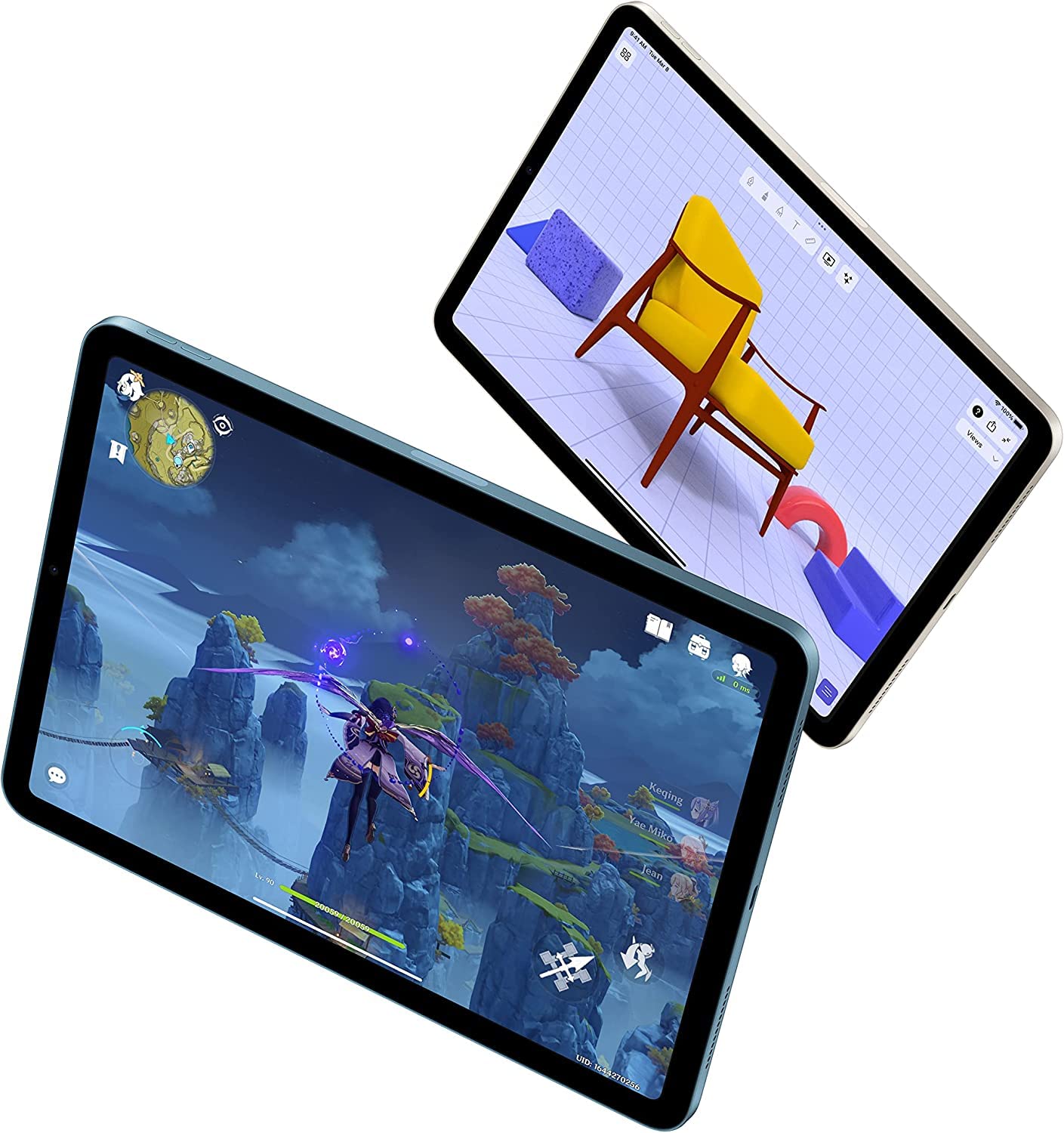 2022 Apple iPad Air (10.9-inch, Wi-Fi, 256GB) - Starlight (Renewed)