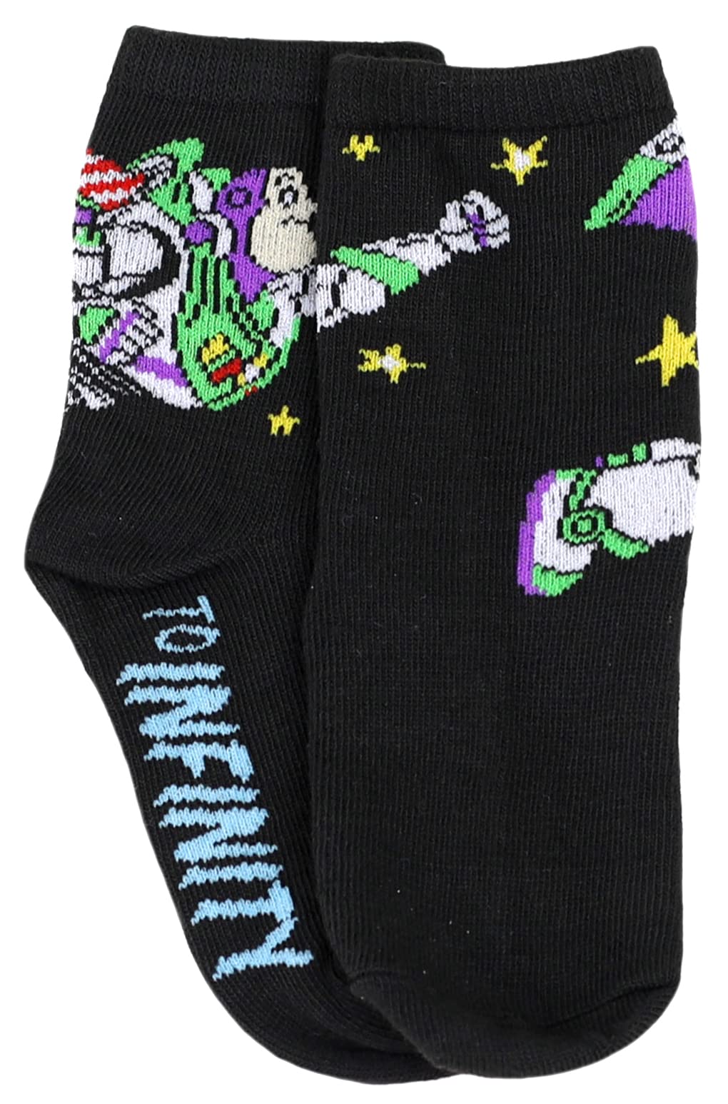 Disney Toy Story Novelty Crew Socks for Boys, Forky Woody Buzz Daredevil Alien Multi Pack of 5, Small