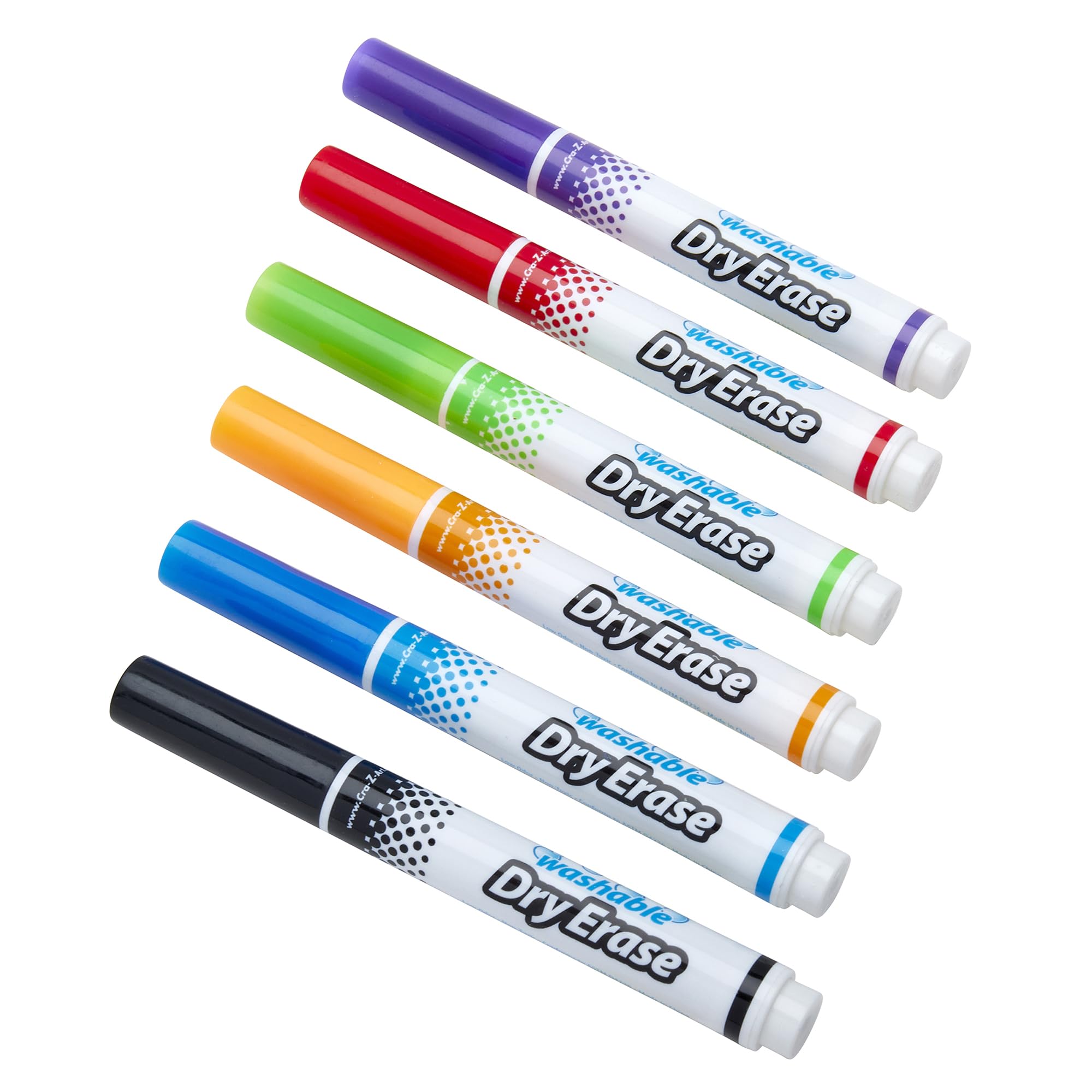 Cra-Z-Art Kids Washable Broadline Dry Erase Markers, 6 Count