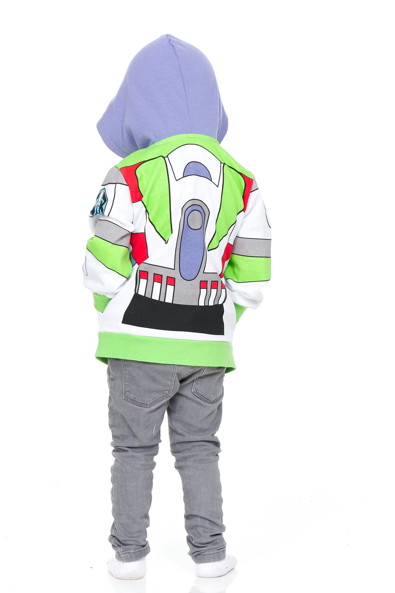 Disney Pixar Toy Story Buzz Lightyear Little Boys Fleece Zip Up Hoodie Green 6