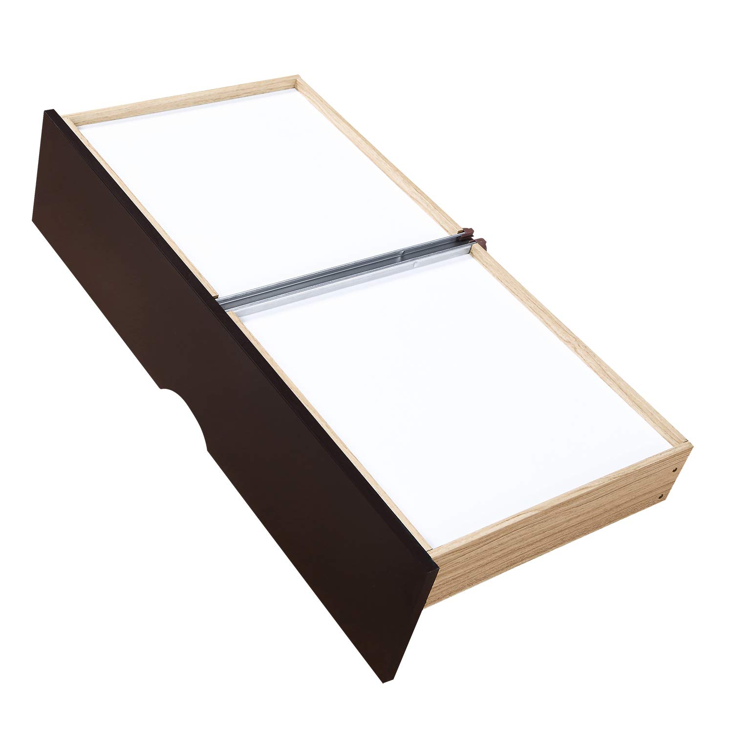 LERFAN Wooden Daybed Extendable Bed with Trundle Bed and Two Storage Drawers, can be Expanded from Twin Size to King Size, 78.2" L x 79" W x 23.2" H Espresso