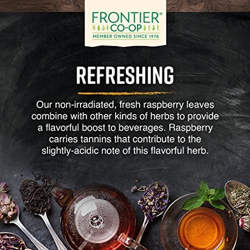 Frontier Co-op Raspberry, Red Leaf, Cut & Sifted, Certified Organic, 16 Ounce (Pack of 1) Bulk Bag