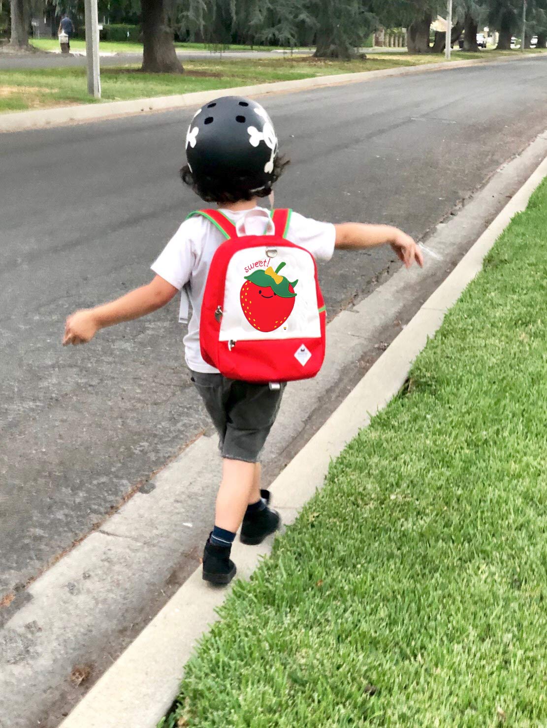 Beatrix New York - Toddler & Kids 11.5" Backpack Bag with Removable Leash for Girls & Boys (STRAWBERRY), Ideal for Preschool & Kindergarten Back to School