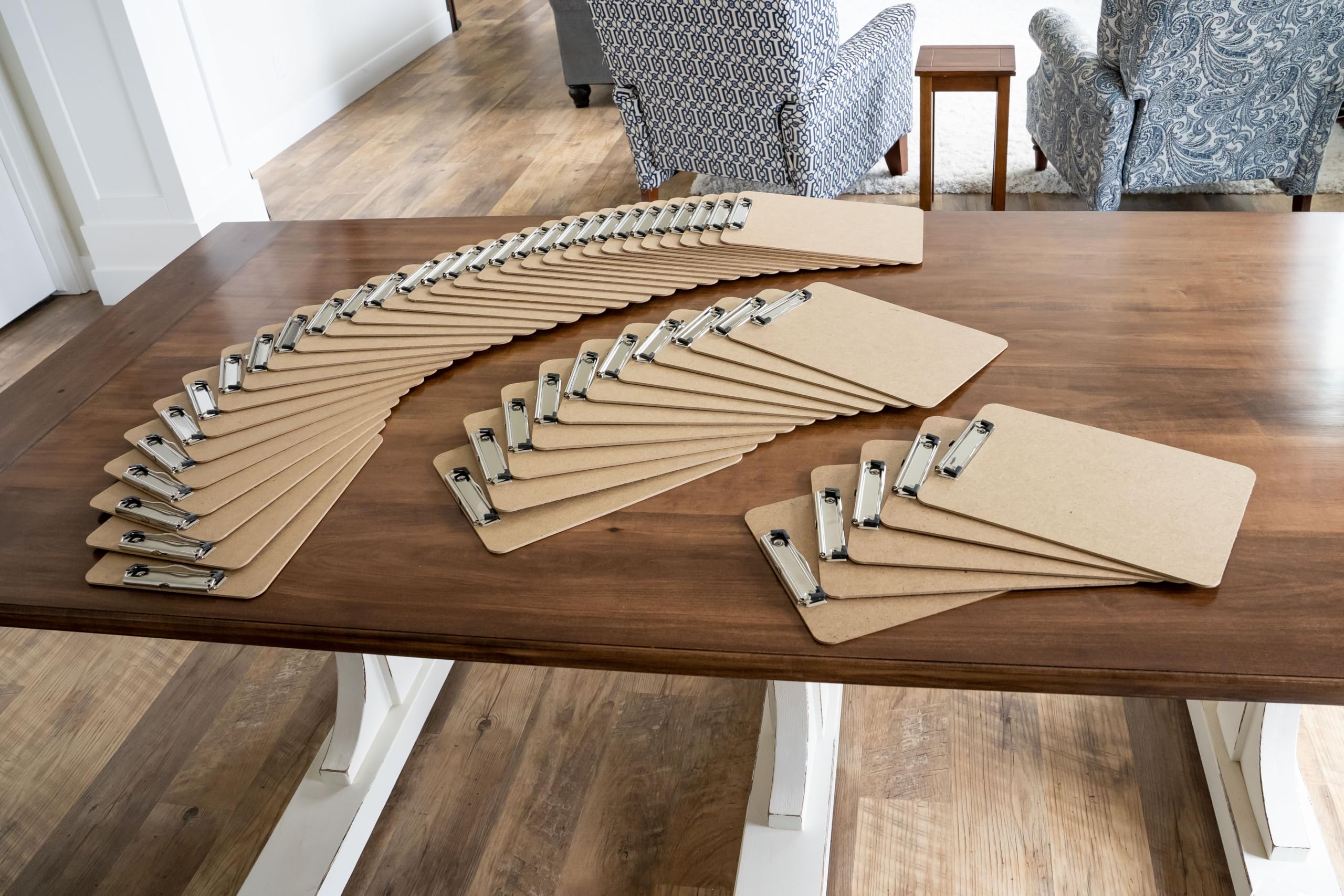 Office Solutions Direct Clipboards with Low Profile Clip (Set of 10) - Wood Clipboards Bulk 10 Pack, Heavy Duty Clipboard, Bulk Classic Clipboards for Classroom, Calendar Office Clipboard Stand up
