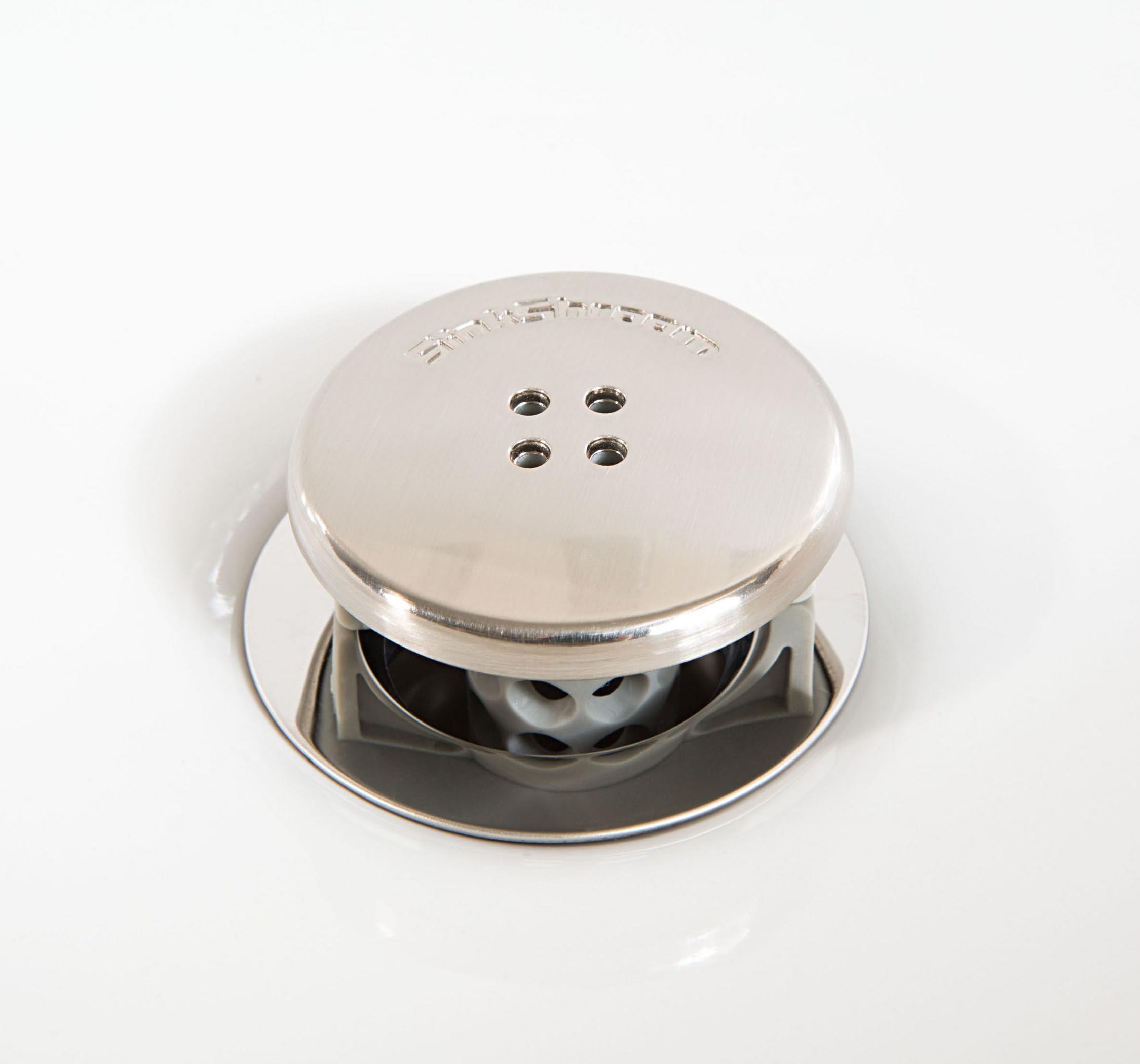 SinkShroom Revolutionary Bathroom Sink Drain Protector Hair Catcher, Strainer, Snare, Nickel Edition