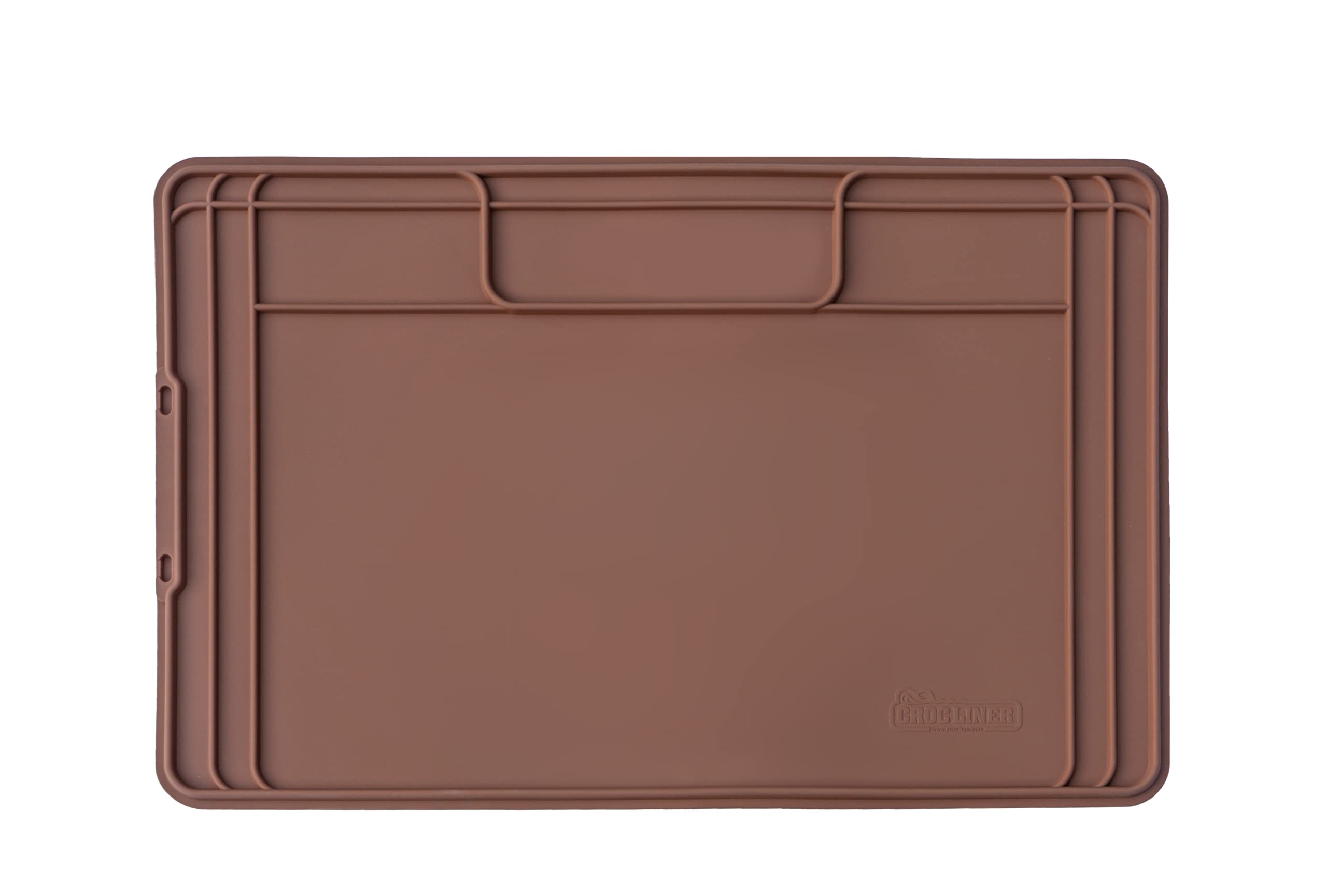Croc Liner Under Sink Mat Waterproof Cabinet Liner for Kitchen and Bathroom Cabinets, Utility Mat (Cool Gray)