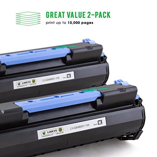LINKYO Compatible Toner Cartridge Replacement for Canon 106 0264B001AA (Black, 2-Pack)