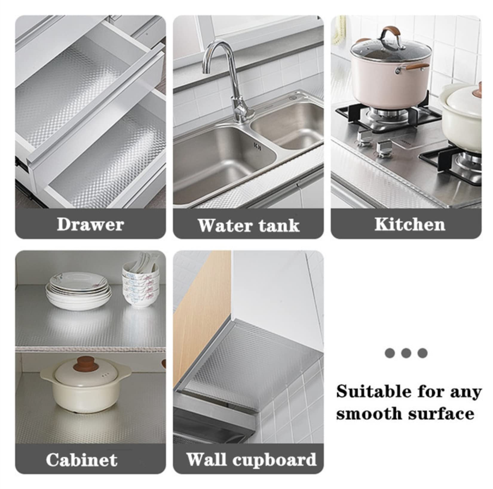 FiraVita 196.85x15.75 Inch Kitchen Backsplash Stickers, Kitchen Oil Proof Waterproof Sticker Self Adhesive for Kitchen Wall Cabinet Countertop