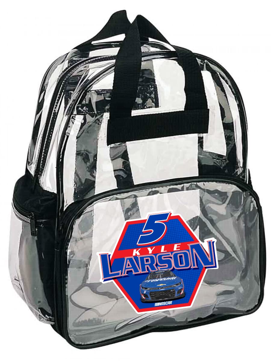 R and R Imports NASCAR #5 Kyle Larson Clear Backpack-NASCAR Backpack-NEW for 2022