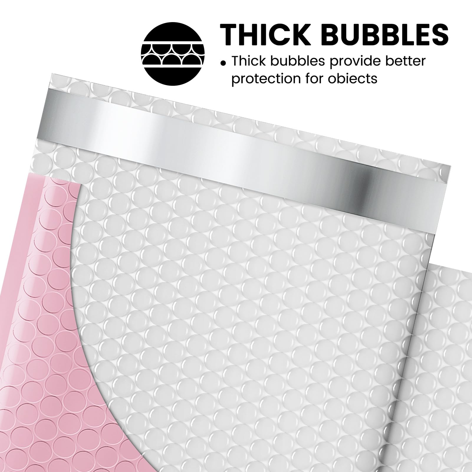 Fuxury Bubble Mailers 6x10 Inch 100 Pack, Sakura Pink Padded Envelopes, Self Seal Waterproof Mailing Envelopes Bubble Padded, Shipping Bags for Mailing,Packaging, Small Business, Boutique, Bulk #0