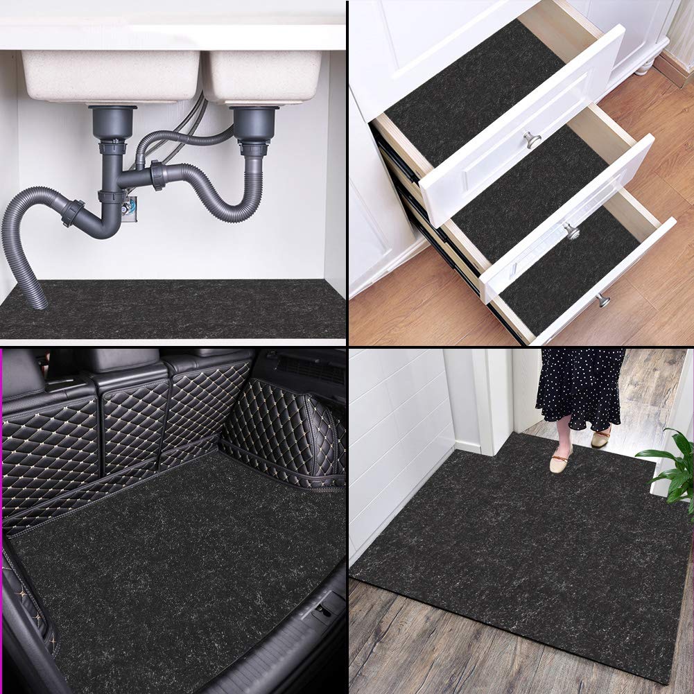Under The Sink Mat (36" x 24") Premium Shelf Liner, Cabinet Mat β Absorbent/Waterproof β Protects Cabinets,Kitchen Tray Drip,Cabinet Liner (24''*36")