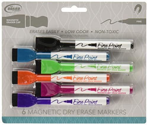 Board Dudes SRX Magnetic Dry Erase Markers, 6-Pack, Assorted Colors (4560VA-12) (2) Size: 12 Pack PackageQuantity: 2, Model:, Toys & Play