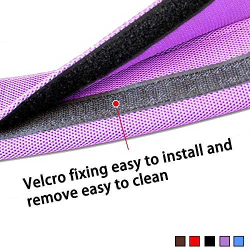 8sanlione Soft Seat Belt Shoulder Pad, Car Safety Strap Covers for More Comfortable Driving, Auto Safe Belt Neck Cushion Protector, Harness Pads Compatible with All Cars and Backpack (Coffee)