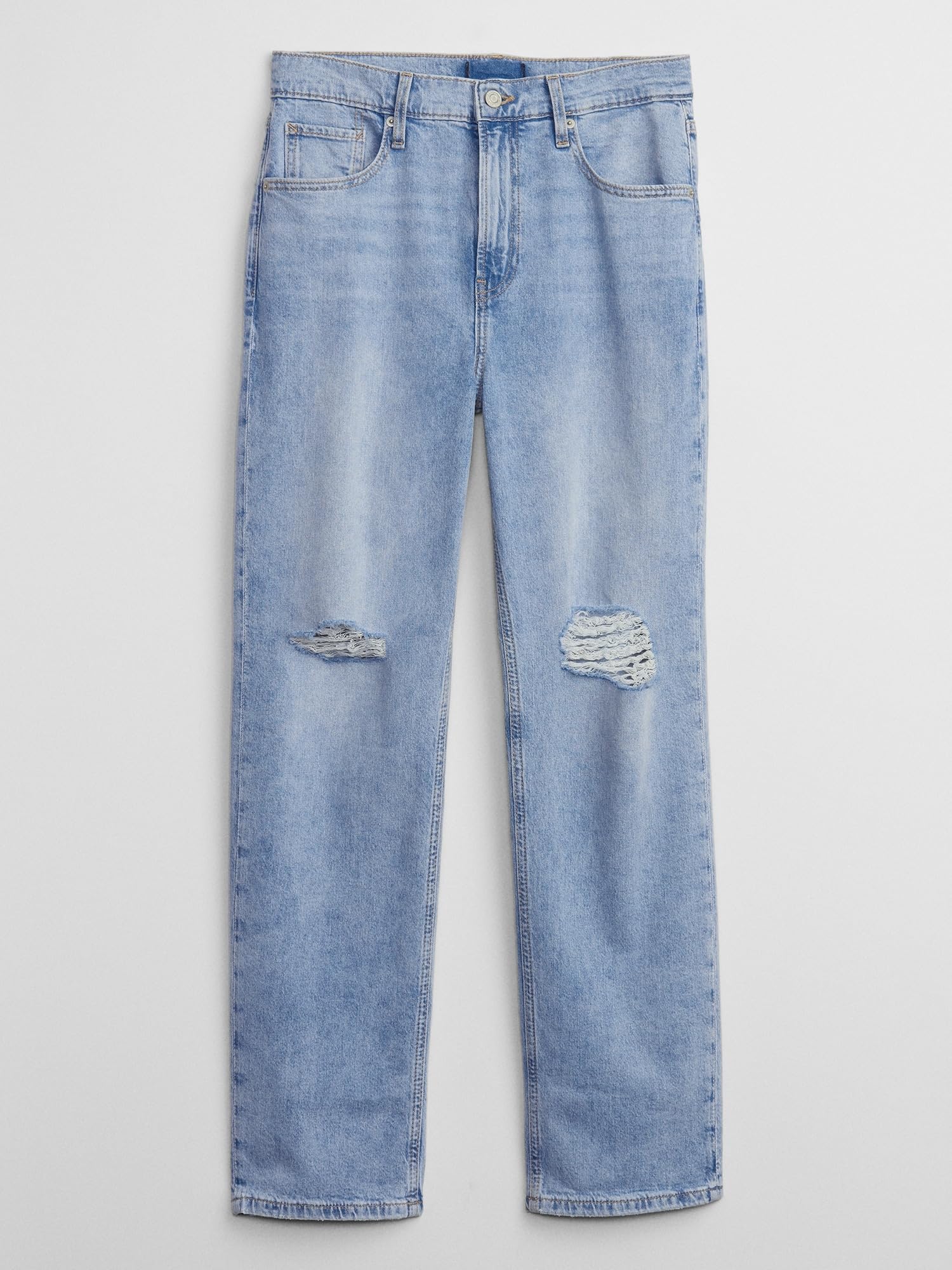 GAP Womens High Rise Loose Jeans Light Wash Christy 32 Reg