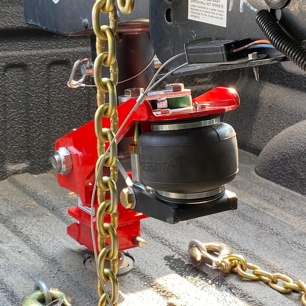 Shocker 40K Gooseneck Surge Air Hitch & Shift Lock Coupler for 3" Ball, 3-15/16" Square Straight Pin