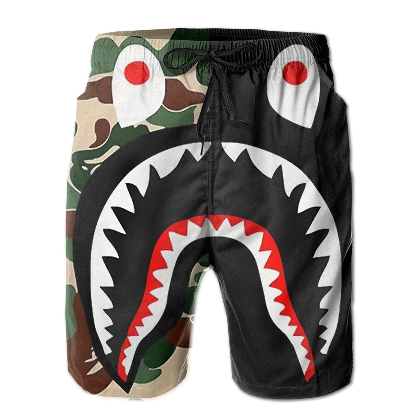 Viouos Camouflage Beach Shorts Trunks Quick Dry Pants Swimwear Bathing Suits with Pockets for Men's Medium