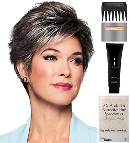 Bundle - 5 items: True Demure by Gabor, Christy's Wigs Q & A Booklet, 2oz Travel Size Wig Shampoo, Wig Cap & Wide Tooth Comb - Color: 23-101