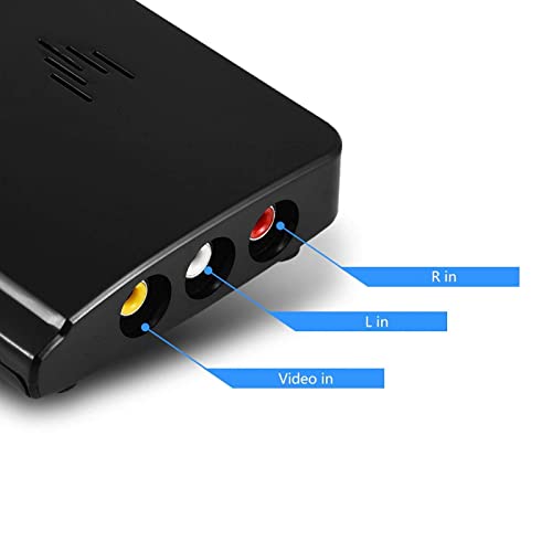 Hilitand TV Box AV to VGA TV Box, TV Box VGA Tuner, Builtin Speakers, Support 1920 * 1200 Resolution, Support LCD, LED Widescreen and CRT Display(U.S. regulations, Transl)