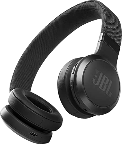 JBL Live 460NC Wireless On-Ear Noise-Cancelling Headphones Bundle with Carrying Case (Black)