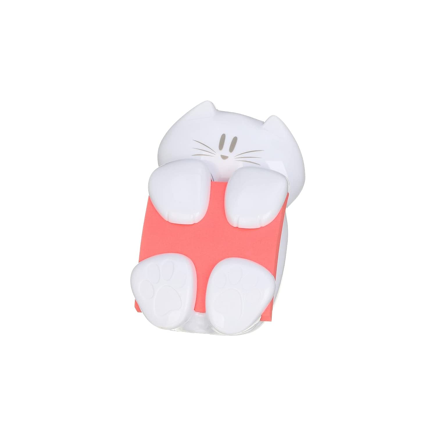 Post-it Pop-up Note Dispenser, Cat design, 3x3 in, 1 Dispenser/Pack (CAT-330) , White