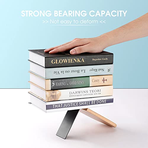 Pack of 2 Bookend Unicorns Pink Non-Slip Book Stand Wooden Bookshelf Books Holder for Home Desk Office Library