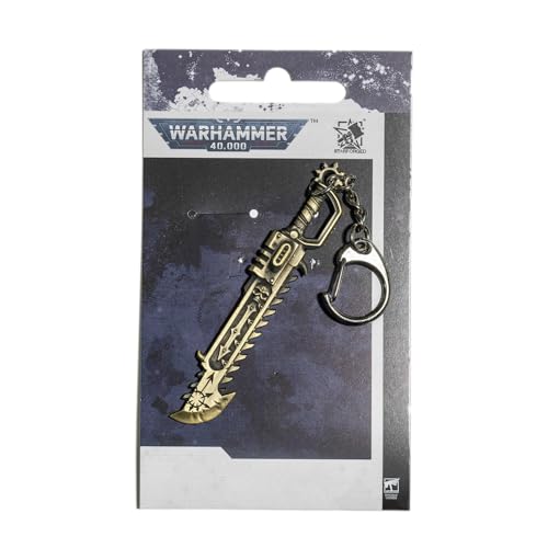 Starforged Warhammer 40000 Master Crafted & Chaos Spacemarine Chainsword 40K Keychain-Chaos