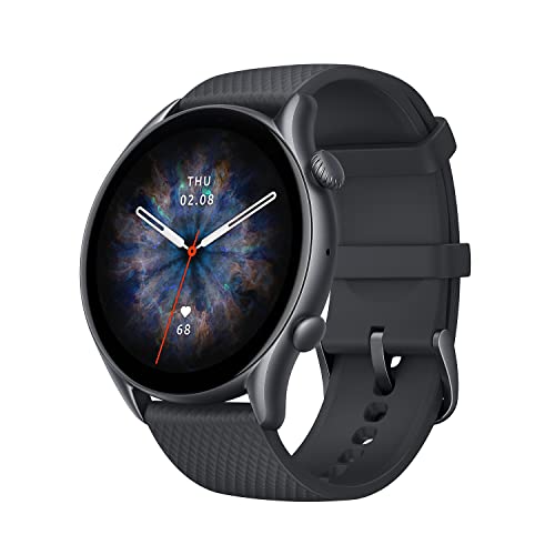 Amazfit GTR 3 Pro Smart Watch for Men,12-Day Battery Life, Alexa Built-in, Bluetooth Call & Text, GPS & 150 Sports Modes, 1.45”AMOLED Display, Fitness Watch with SpO2 Heart Rate Tracker, Black