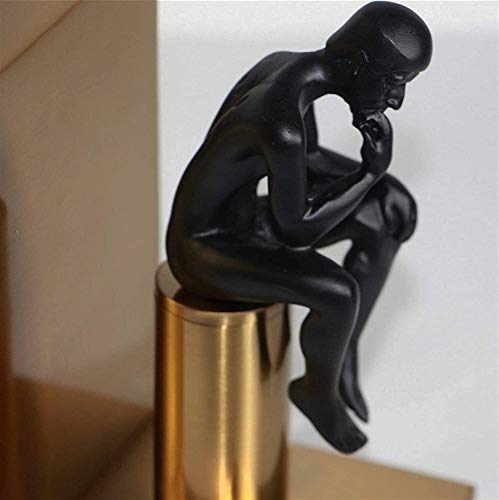 Bookend Supports HeavyDuty , Small Humanoid Bookend Book Organizer Set of Two Iron Children Adults Desk Office Home Decoration Gift