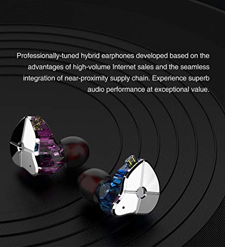 Senlee TRN ST1 in Ear Monitors 1DD + 1BA Dual Driver HiFi Earphones with 1Dynamic and Balanced Armature Drivers Earbuds(No Mic, Black)