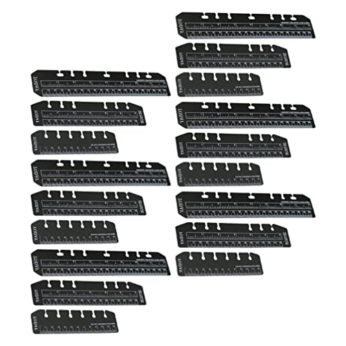 Operitacx 18Pcs Bookmark Rulers, Black Plastic Planner Bookmark, Page Marker Divider, Pagefinder Measuring Page Ruler, Notebook Planner (A5 A6 A7 Each 6 pcs)