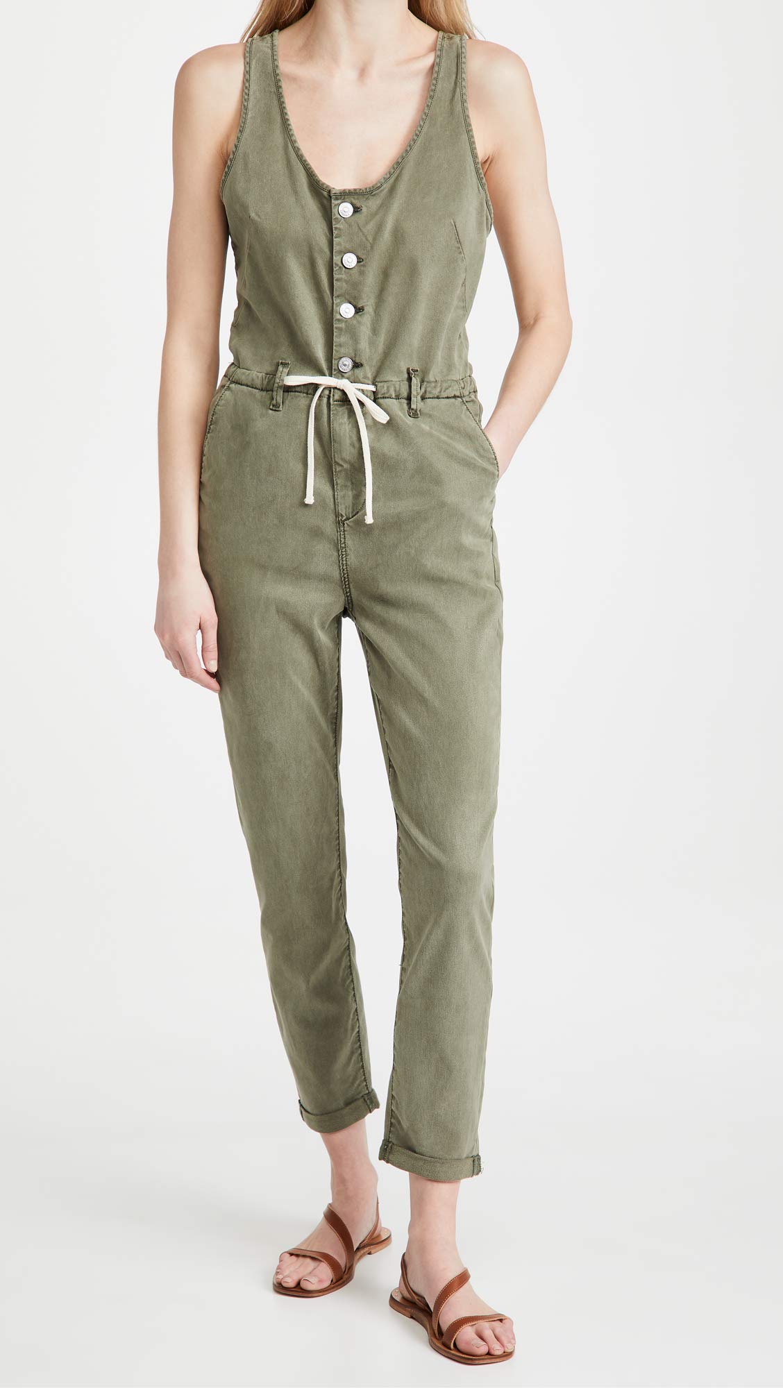 PAIGE Women's Christy Utility Jumpsuit, Vintage Ivy Green, 2