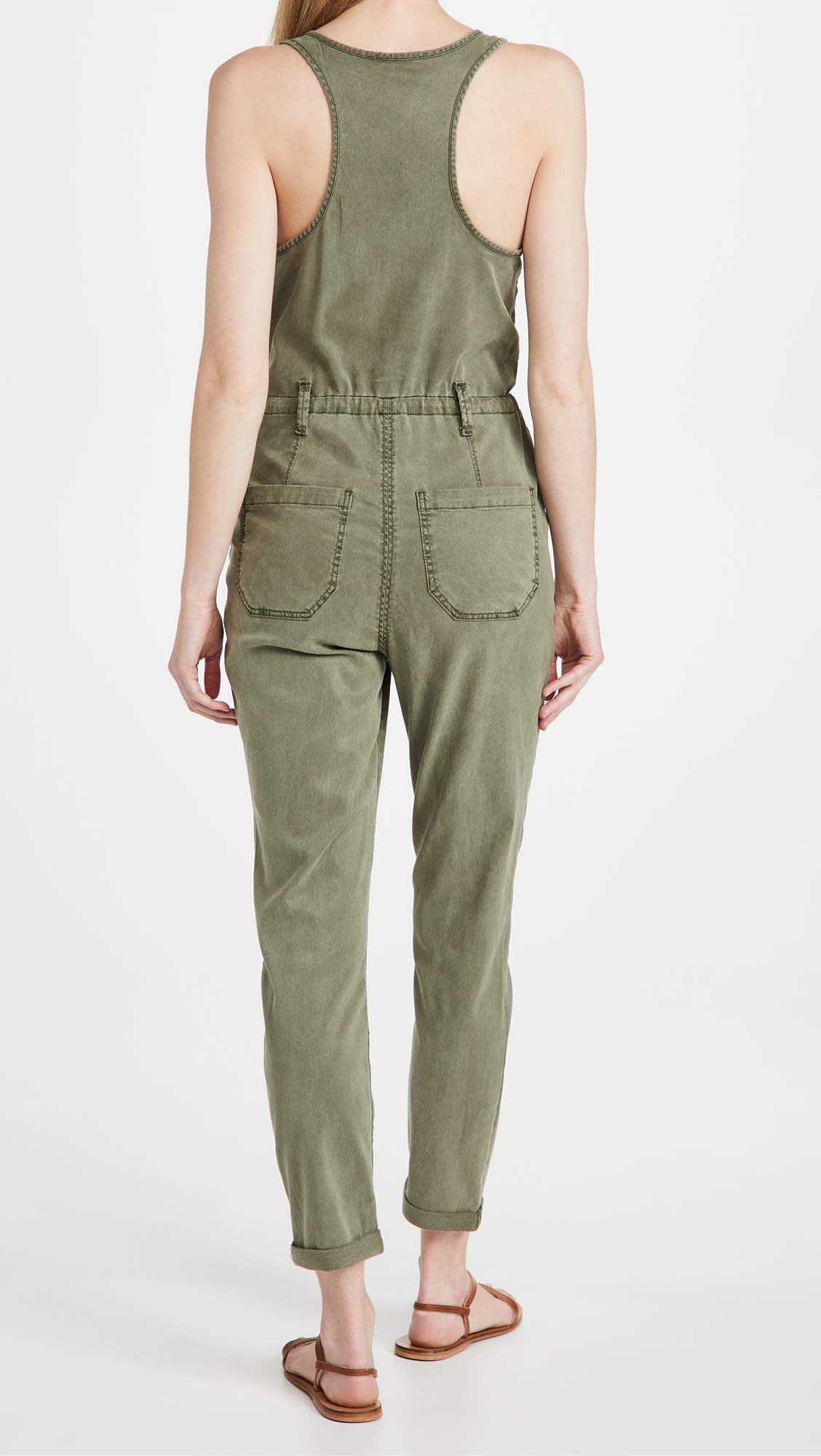 PAIGE Women's Christy Utility Jumpsuit, Vintage Ivy Green, 2