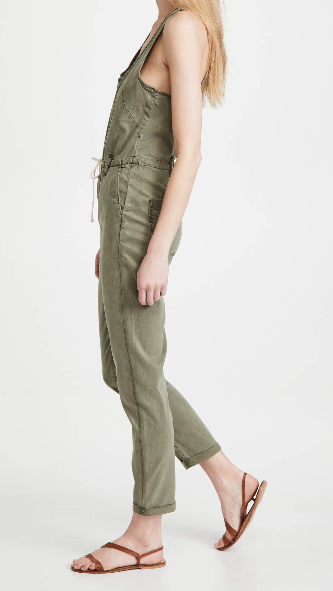 PAIGE Women's Christy Utility Jumpsuit, Vintage Ivy Green, 2