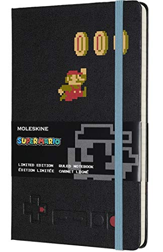 Moleskine Limited Edition Super Mario Notebook, Hard Cover, Large (5" x 8.25") Ruled/Lined, 240 Pages