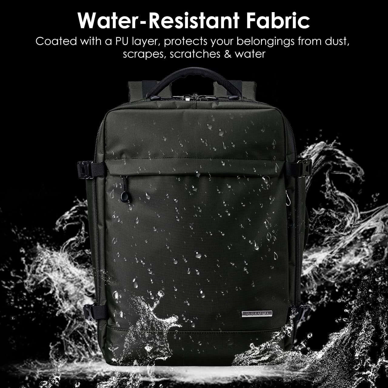 SANWA 15.6-inch Laptop Computer Backpack with USB Charging Port, Water Resistant, Anti Theft Business Briefcases, Shoulder Bag Handbag, Compatible with MacBook Dell Notebook, School, for Men/Women