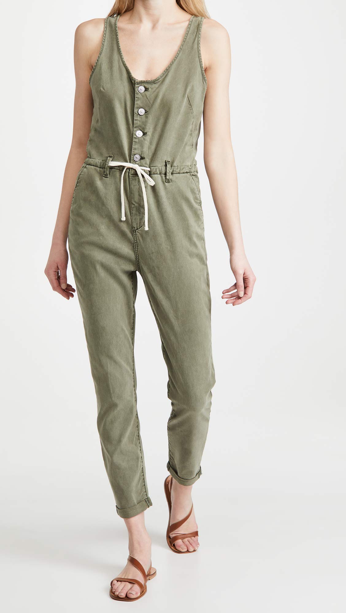 PAIGE Women's Christy Utility Jumpsuit, Vintage Ivy Green, 2
