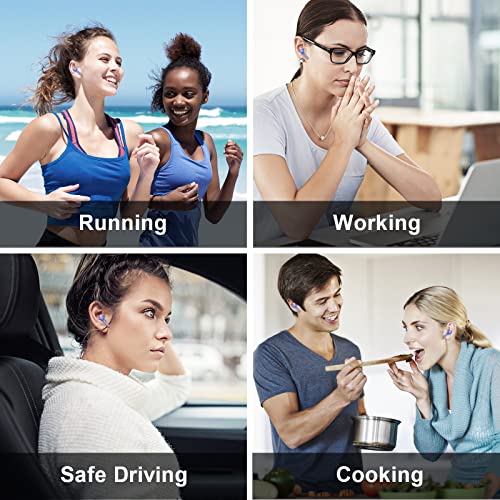 Wireless Earbuds, Bluetooth 5.2 IPX6 Waterproof 30H Playtime True Wireless Stereo Headphones for iPhone Android with Charging Case in-Ear Earphones Headset Mic Hi-Fi Sound Deep Bass Sport/Travel/Gym