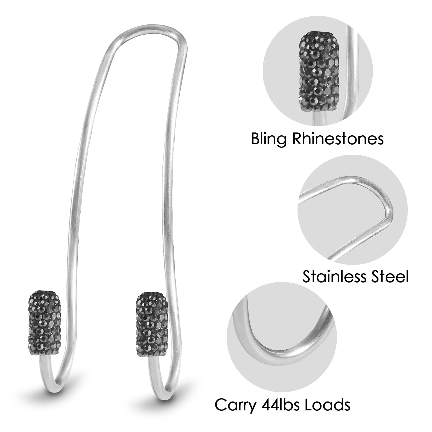 Bling Auto Hooks,Car Hangers Organizer Seat Headrest Hooks,Bag Organizers Rack and Hanger, Heavy-Duty Car Seat Hooks, Backseat Storage Hooks, Universal for SUV Truck Vehicle 2 Pack