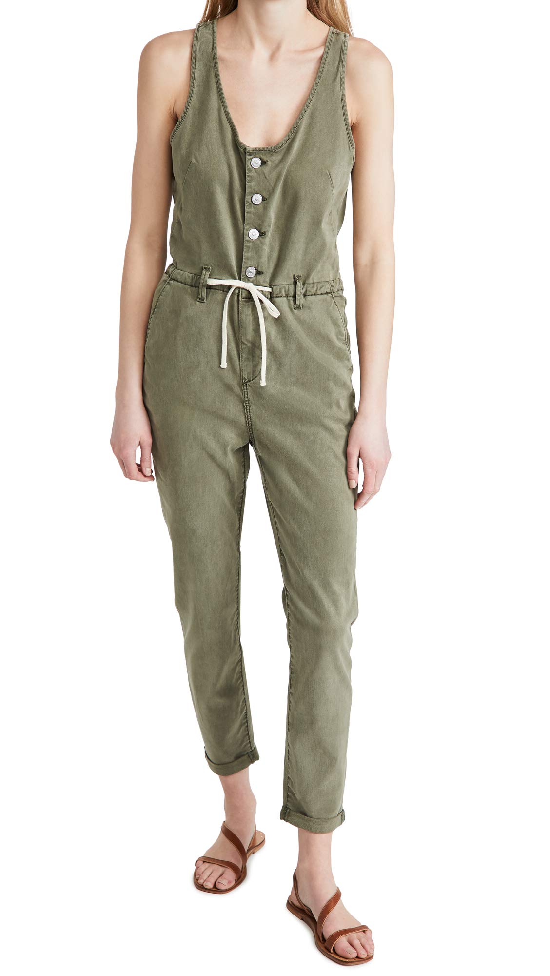 PAIGE Women's Christy Utility Jumpsuit, Vintage Ivy Green, 2