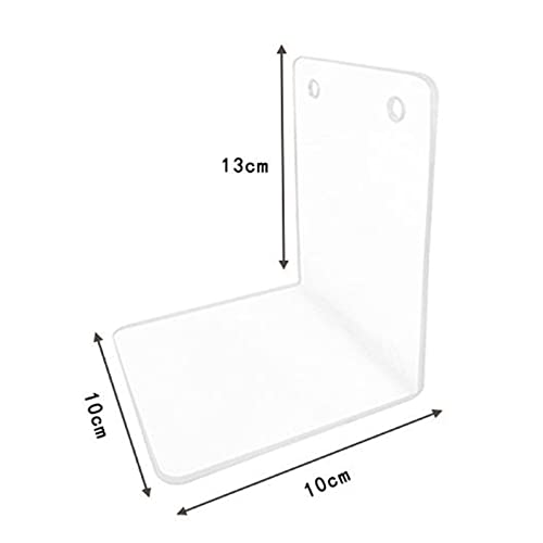 PRVDV Adjustable Bookends 1Pcs Transparent Book Stand L-Shaped Desk Storage Box Desktop Book Holder Stationery