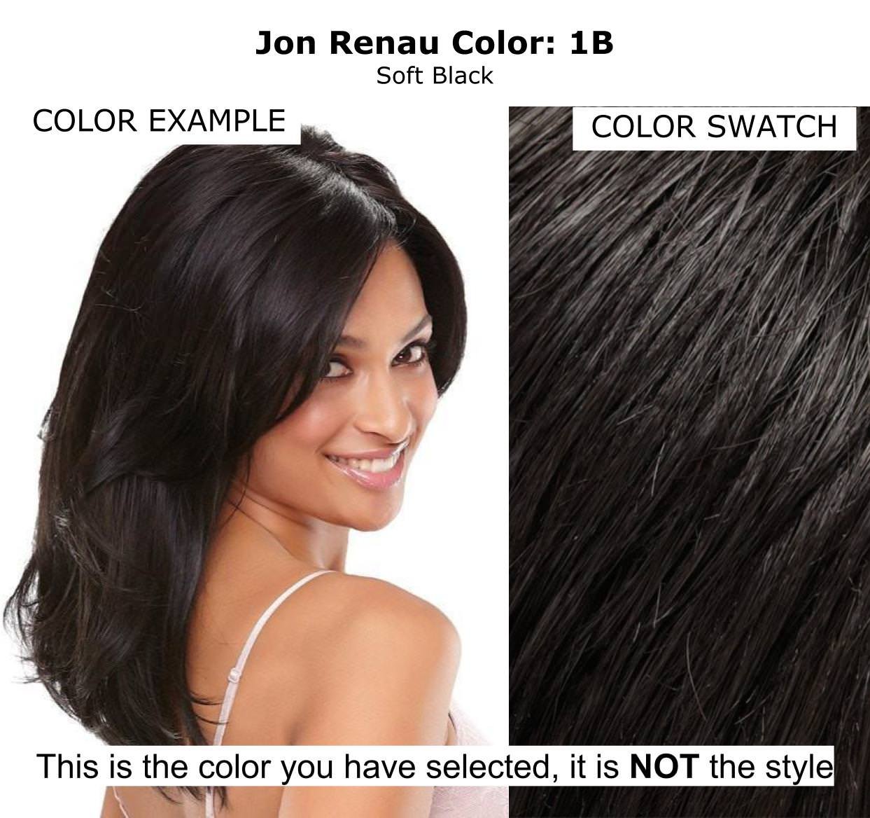 Bundle - 3 item: Top Smart Wavy 12" Hair Topper by Jon Renau, Christy's Wigs Q & A Booklet & Wide Tooth Comb - Color: 1B