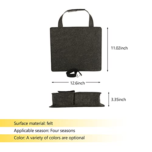 Yonput 1 PC Car Seat Back Organizer Large Capacity Felt Car Storage Bag Durable Multi Function Universal Hanging Car Seat Organizer for Kids and Adults (White)