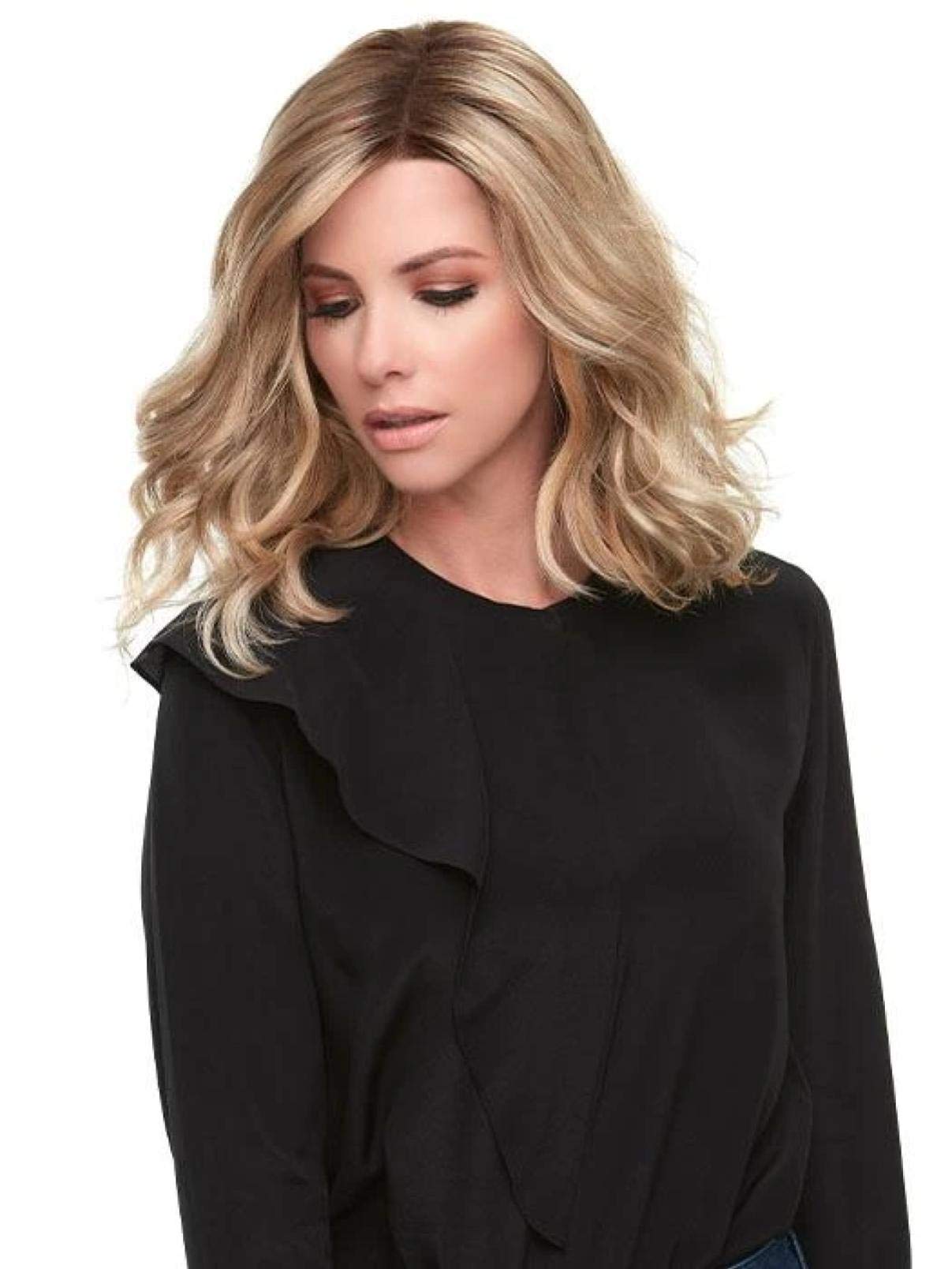 Bundle - 3 item: Top Smart Wavy 12" Hair Topper by Jon Renau, Christy's Wigs Q & A Booklet & Wide Tooth Comb - Color: 1B